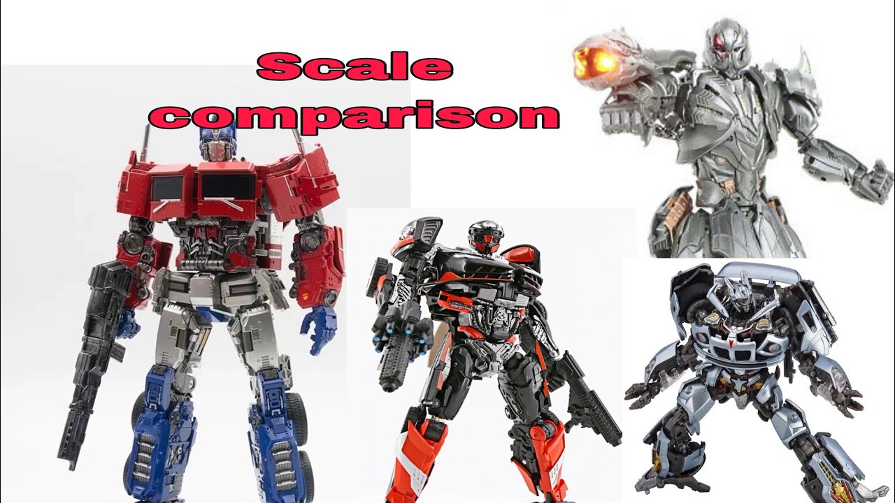 Hasbro , 3rd party movie transformers figures . How they scale up - YouTube