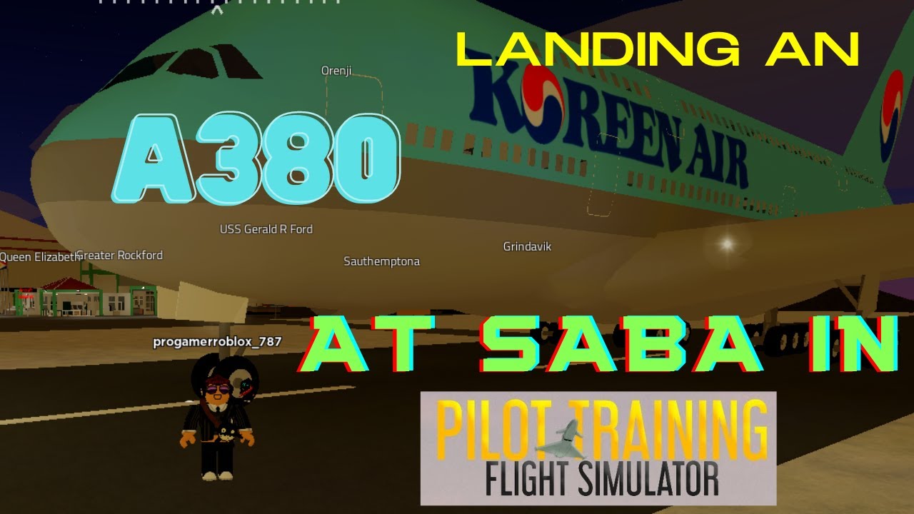 Landing an Airbus A380 at Saba | PTFS Edition - YouTube