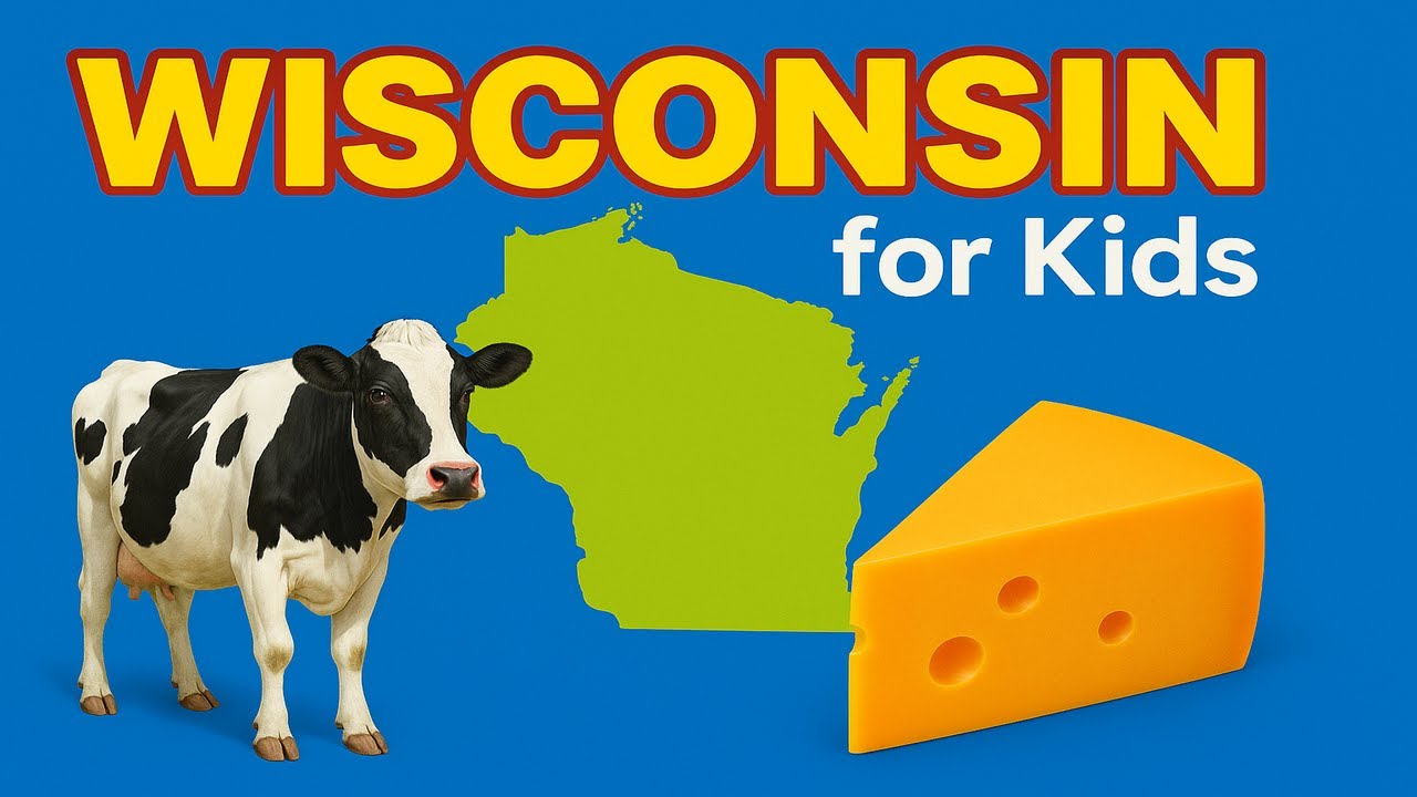 WISCONSIN for Kids 🇺🇸 | Fun Facts | Learn All 50 States! @PollyGlotty # ...