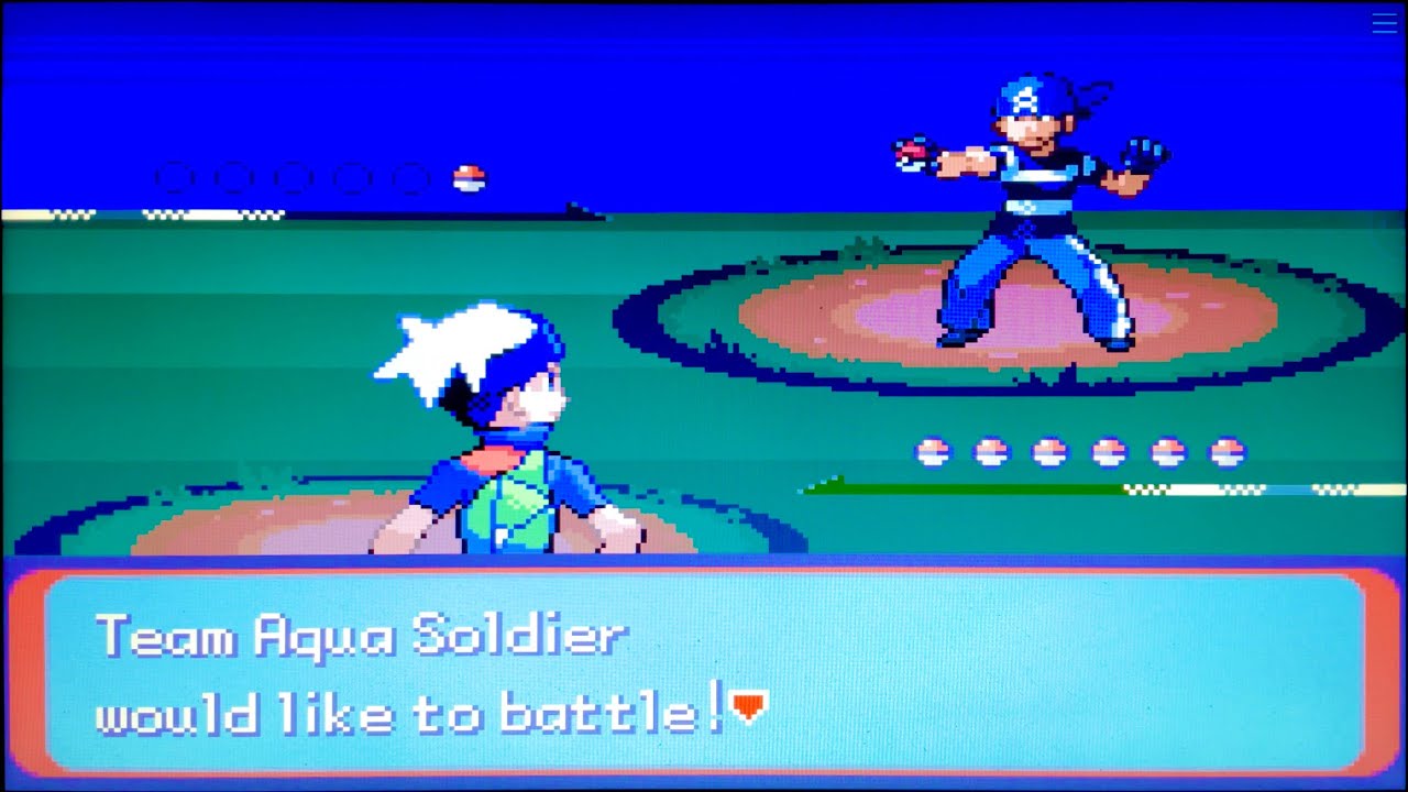 Pokémon Emerald Enhanced Ver. 9.273 - VS. Team Aqua Grunt (1st Battle) (Win) - YouTube