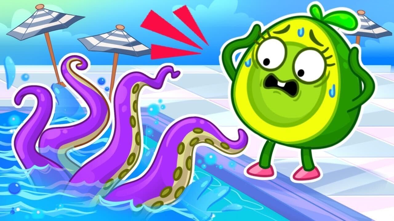 Learn Safety Tips in Swimming Pool 🌊 Kids Songs and Cartoons with Pit ...