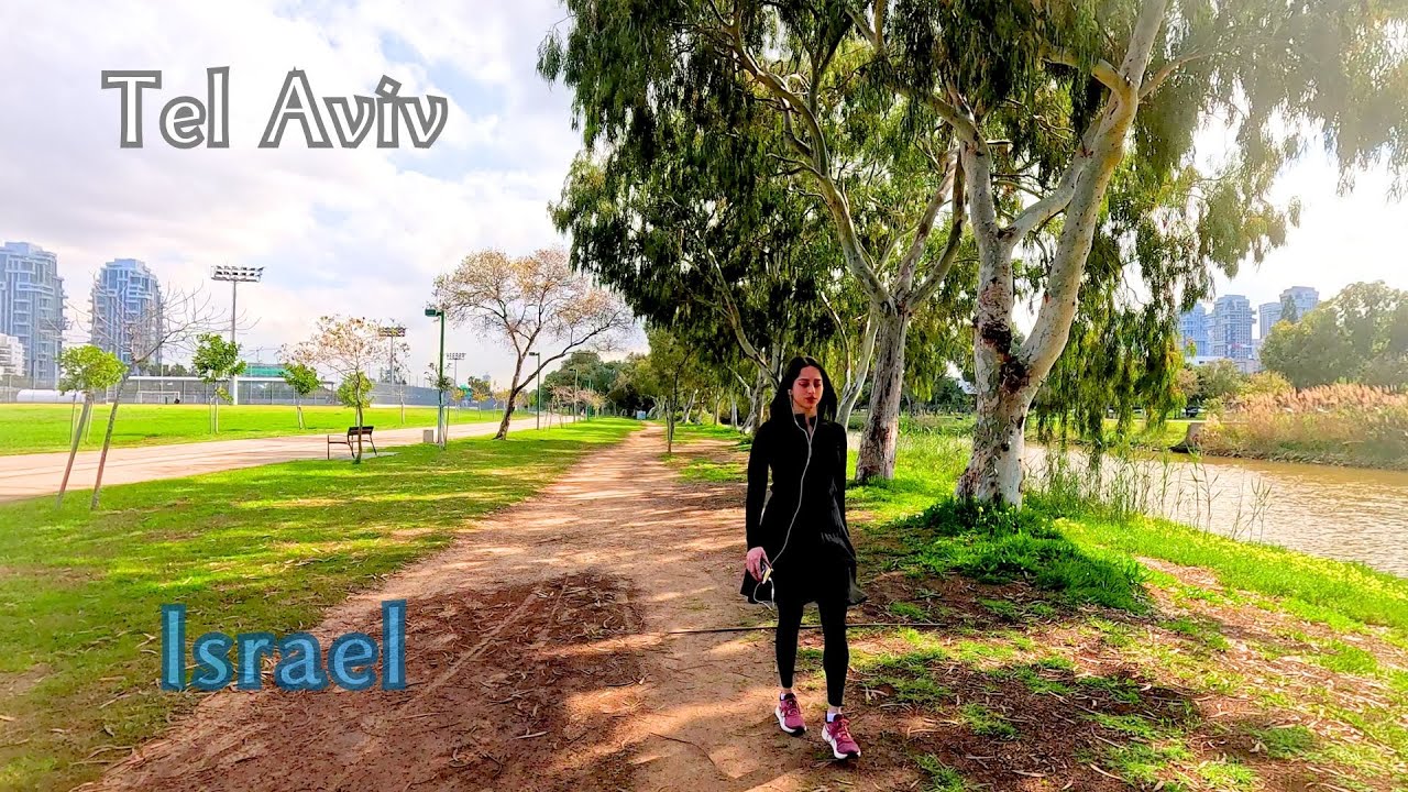 Israel Walk: Beautiful Walk in Yarkon Park, People Walking and ...