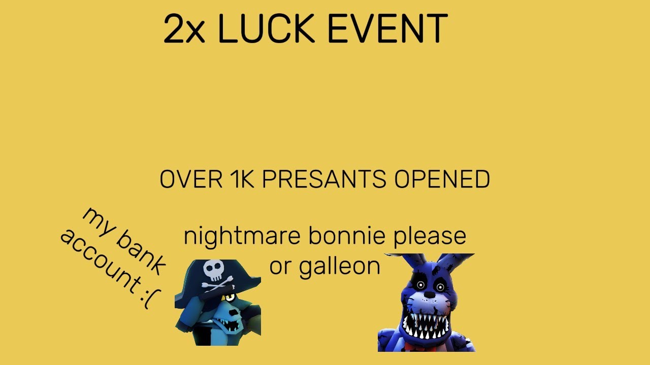Fnaf td 2x luck please nm bonnie - YouTube