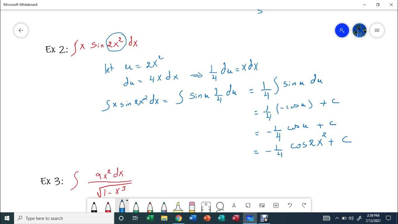 Integration by Substitution Examples| Stat & Math Tutorials. - YouTube