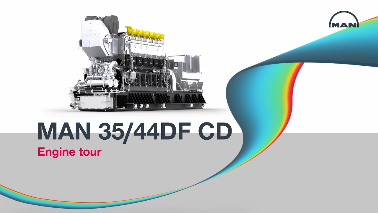 MAN 35/44DF CD engine tour - YouTube