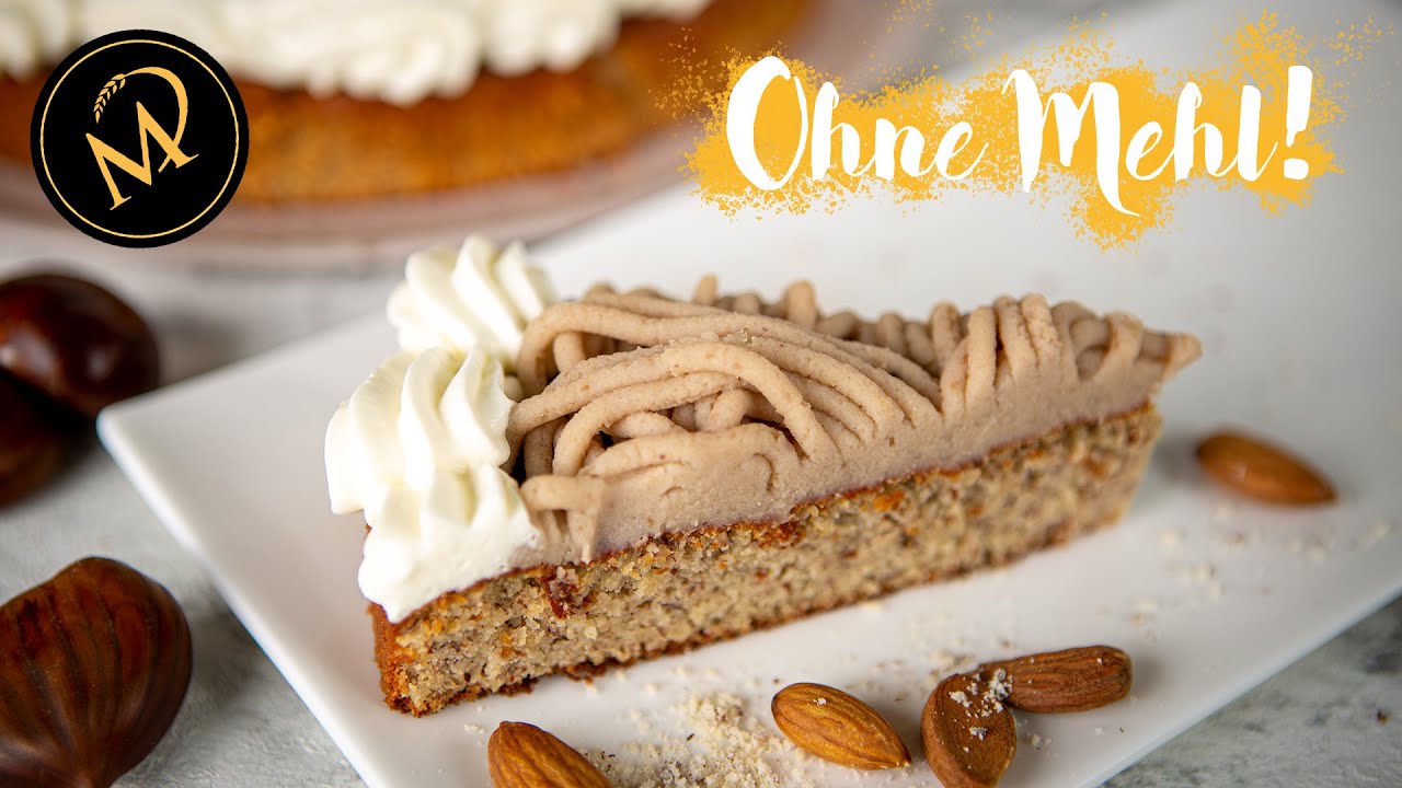 Marronikuchen ohne Mehl mit Marronipüree – glutenfreies Kastanien ...