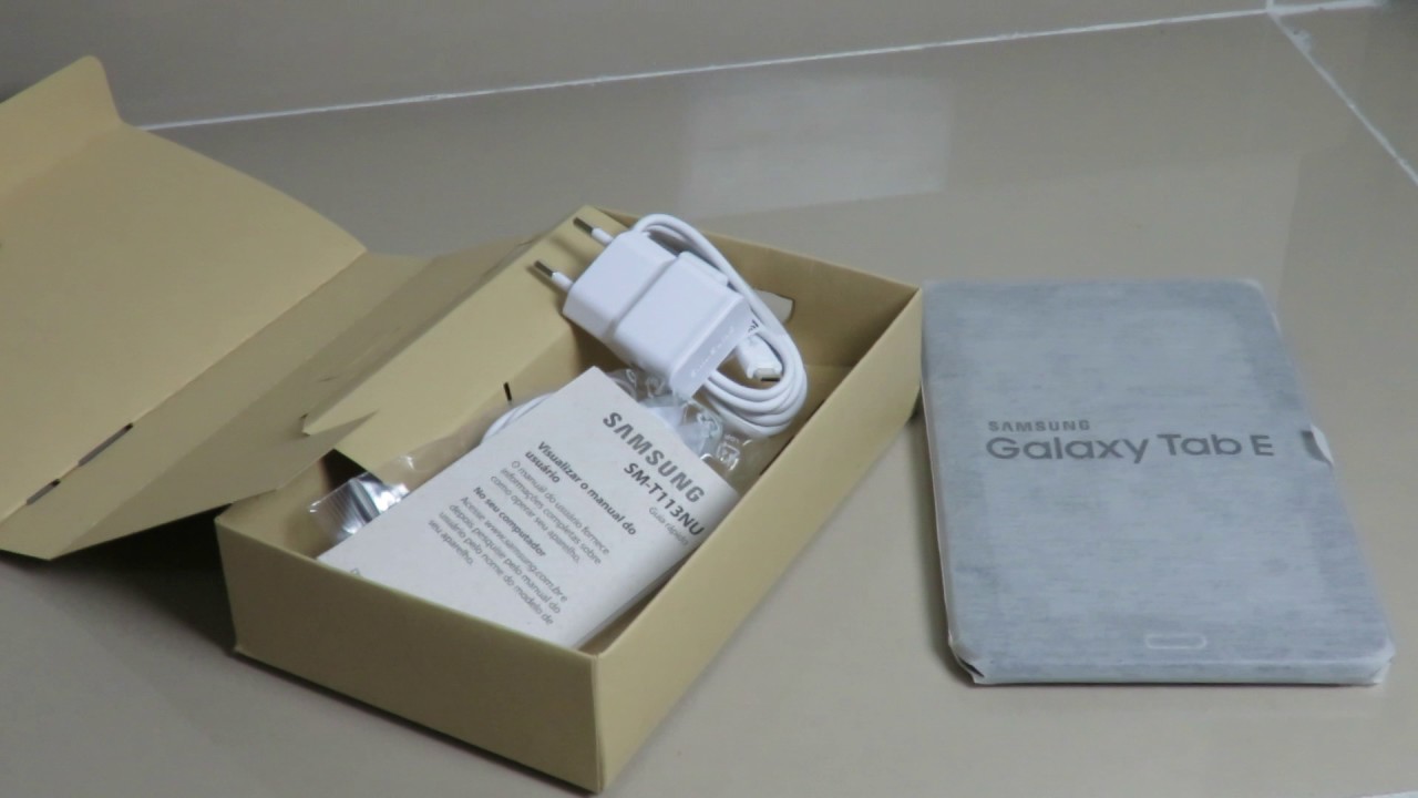 Unboxing Tablet Samsung Galaxy Tab E 7.0 WiFi SM-T113NU com Tela 7” O ...