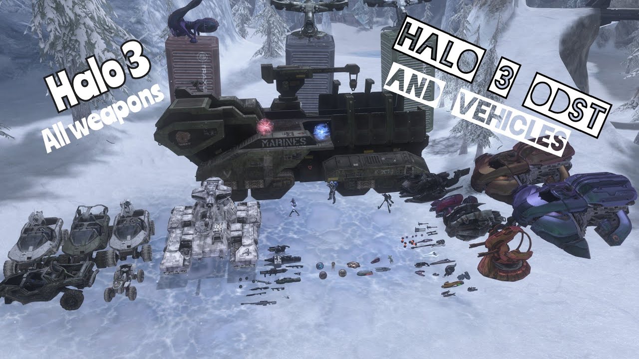 Halo 3/Halo 3 ODST All Weapons and vehicles - YouTube