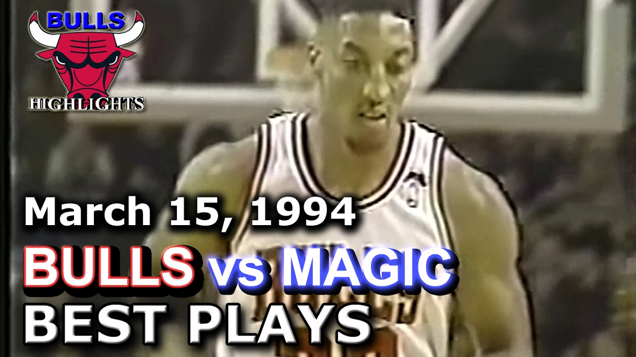 March 15 1994 Bulls vs Magic highlights - YouTube