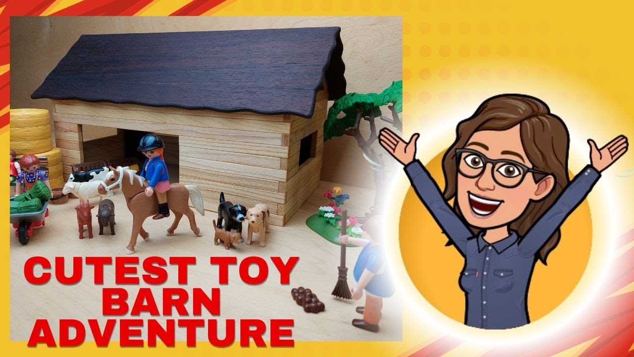 Wooden Toy Barn Mini Wooden Barn Toy, Hip Roof Barn Design, Amish Made