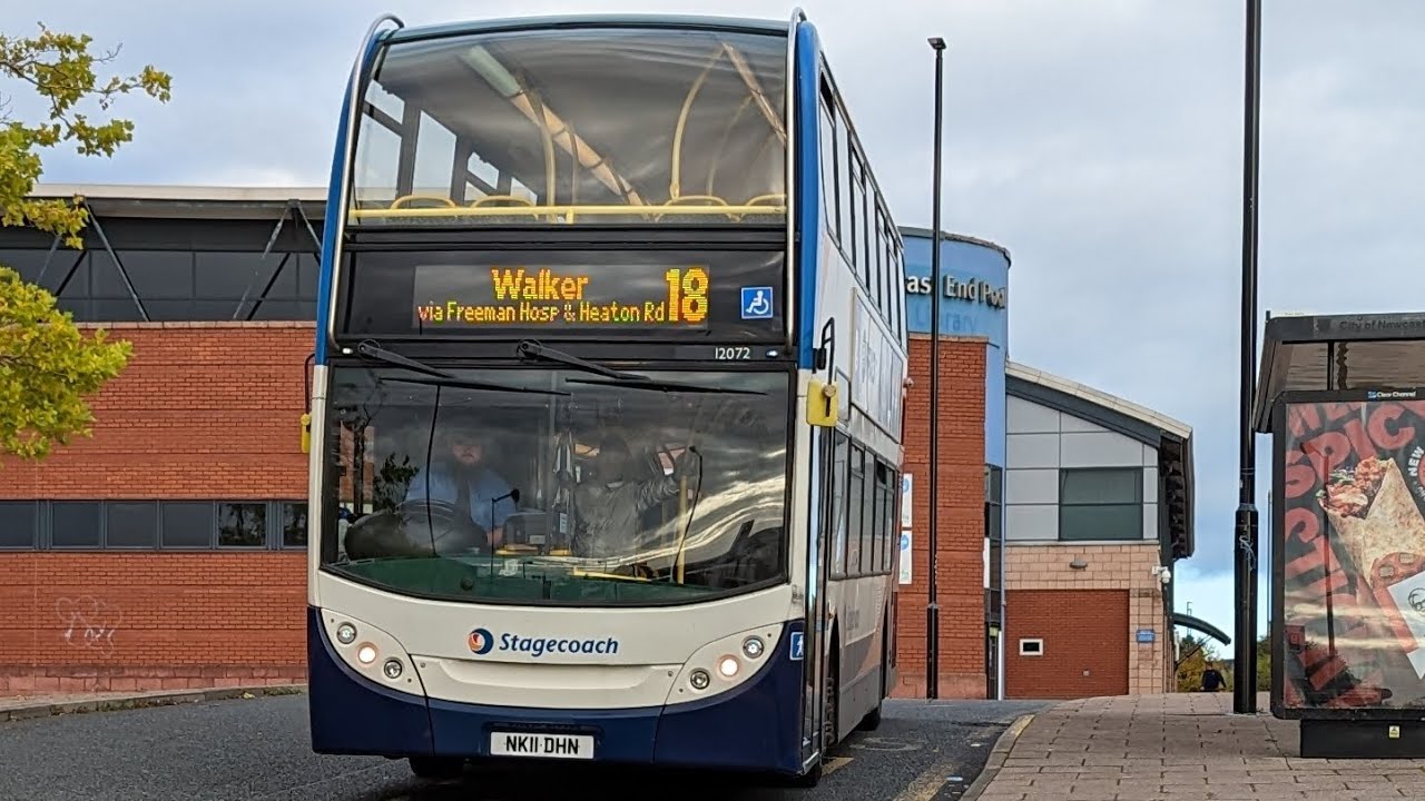 Stagecoach North East E400 Hybrid 12072 Route 18 - YouTube