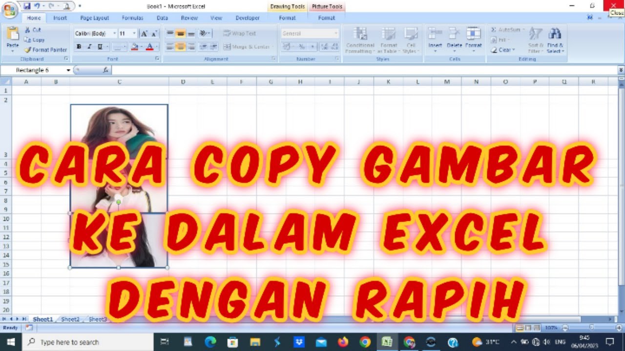 CARA COPY GAMBAR KE DALAM EXCEL DENGAN RAPIH - YouTube