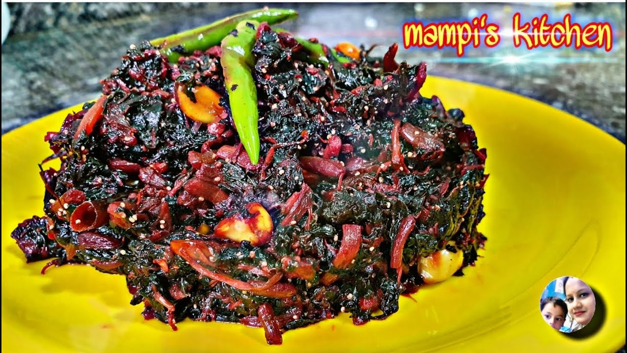 Lal shak bhaja|organic red spinach|lal shak recipe|shaag bhaja|bengali ...