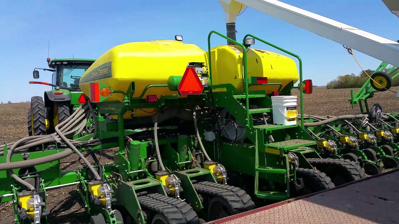 Loading the planter at the field - YouTube