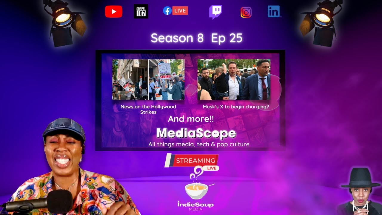 MediaScope S8 Ep 25 - WGA/SAG-AFTRA news, Elon X stuff and more! - YouTube