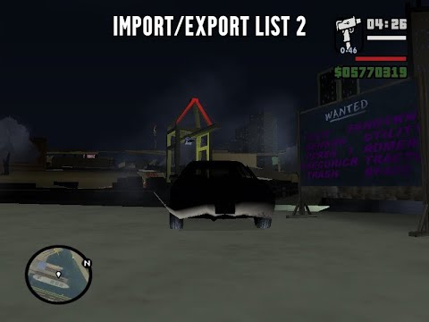 Grand Theft Auto San Andreas Difficulty mod | Import/export List 2 Full ...