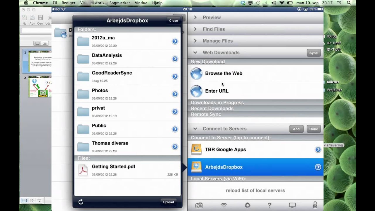 GoodReader iPad-app. Synkronisering til Dropbox - YouTube