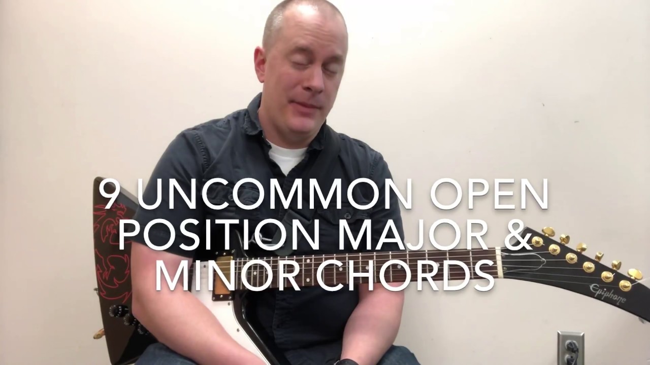 9 Uncommon Open Position Major and Minor Guitar Chords - YouTube