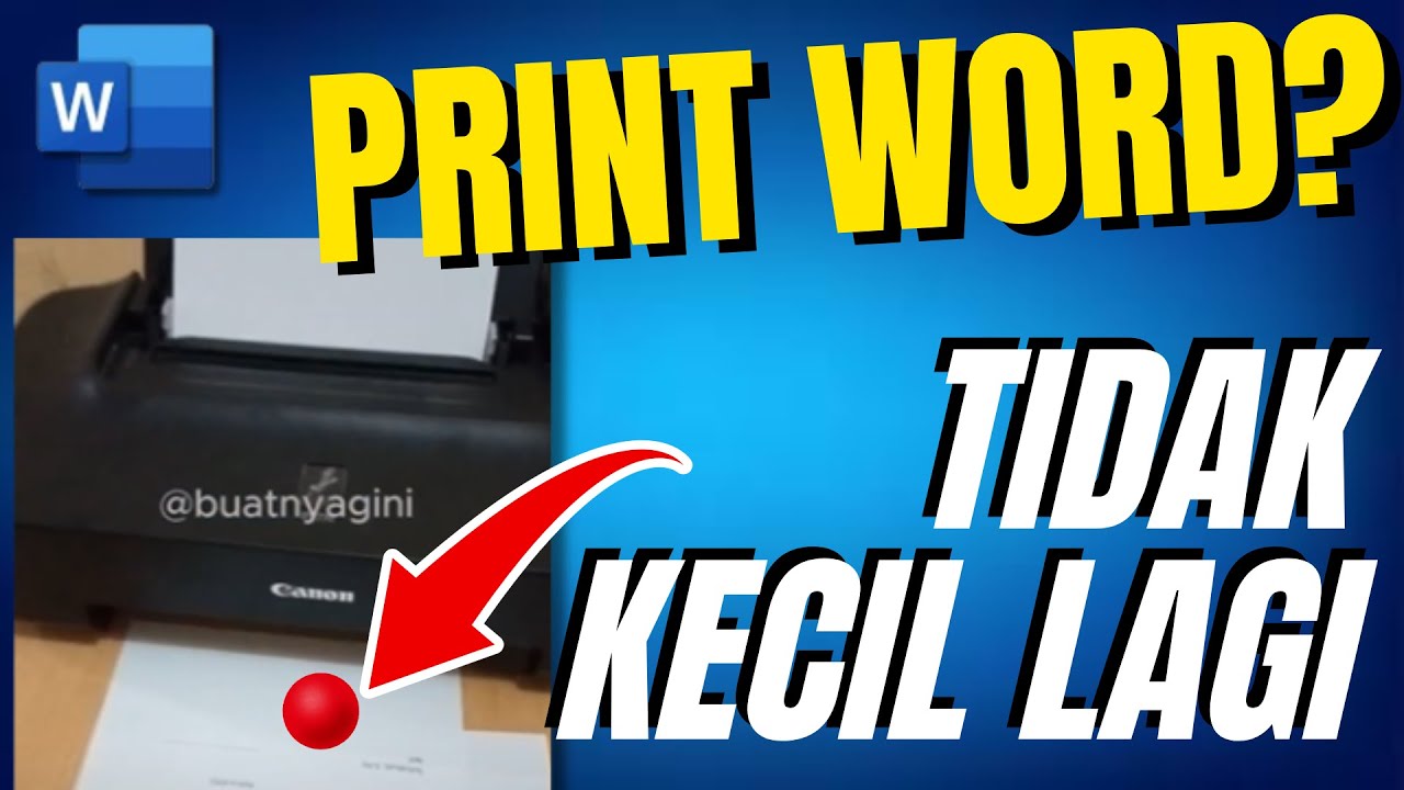 Cara mengatasi hasil print kecil pada word - YouTube