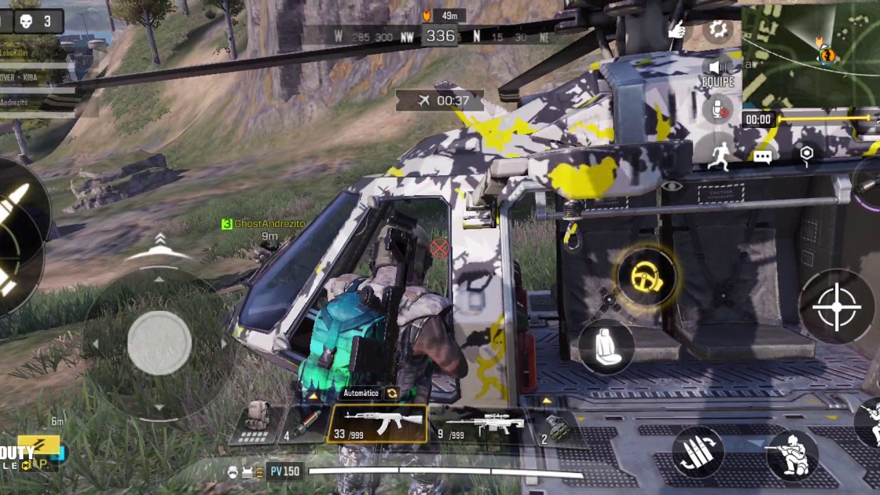 CALL OF DUTY MOBILE-uma grande perseguição de helicóptero no Battle ...