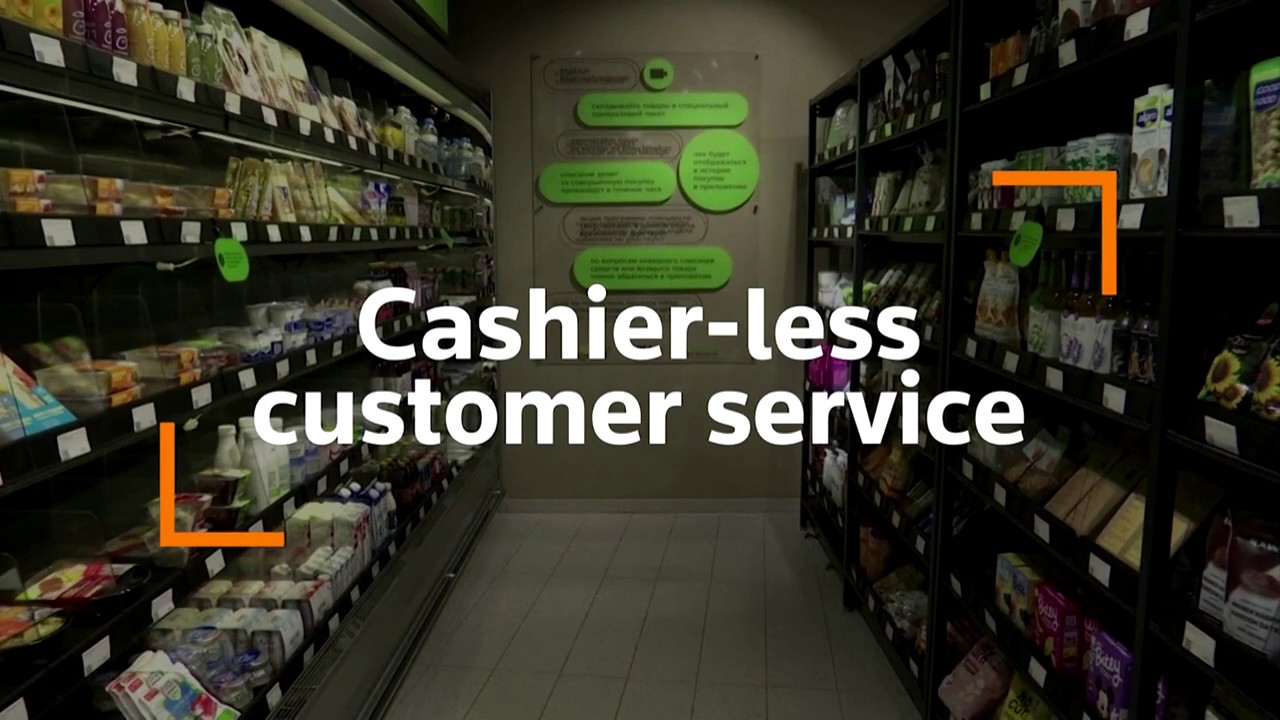 A cashier-less store opens in Moscow - YouTube