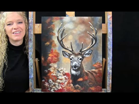 Learn How to Draw and Paint with Acrylics DEER IN AUTUMN Acrylic ...