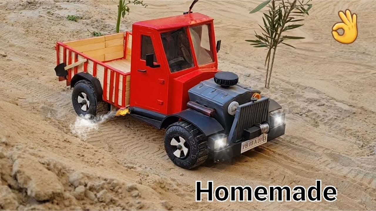 homemade remote control pickup truck. - YouTube