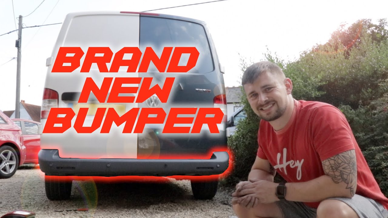 VW Transporter T5.1 Crash Damage Rebuild Ep7 - Brand New Rear Bumper ...