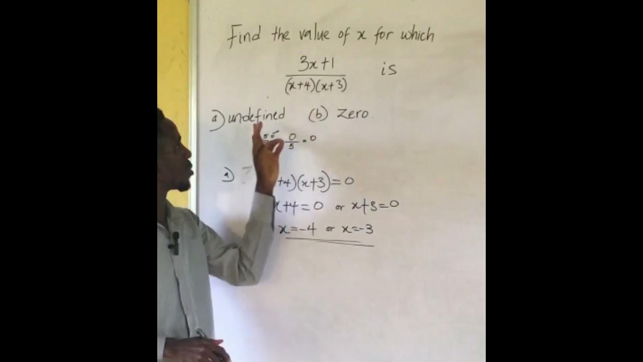 “Undefined” and “Zero” expression - YouTube