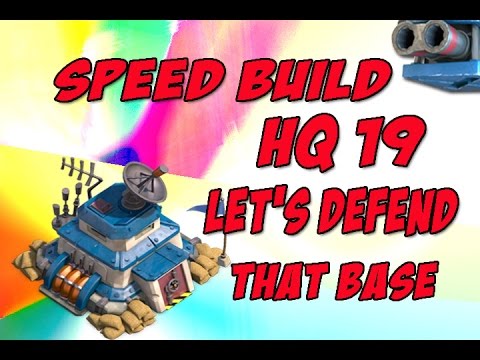 Boom Beach: HQ 19 Speed Build Defense Layout - YouTube