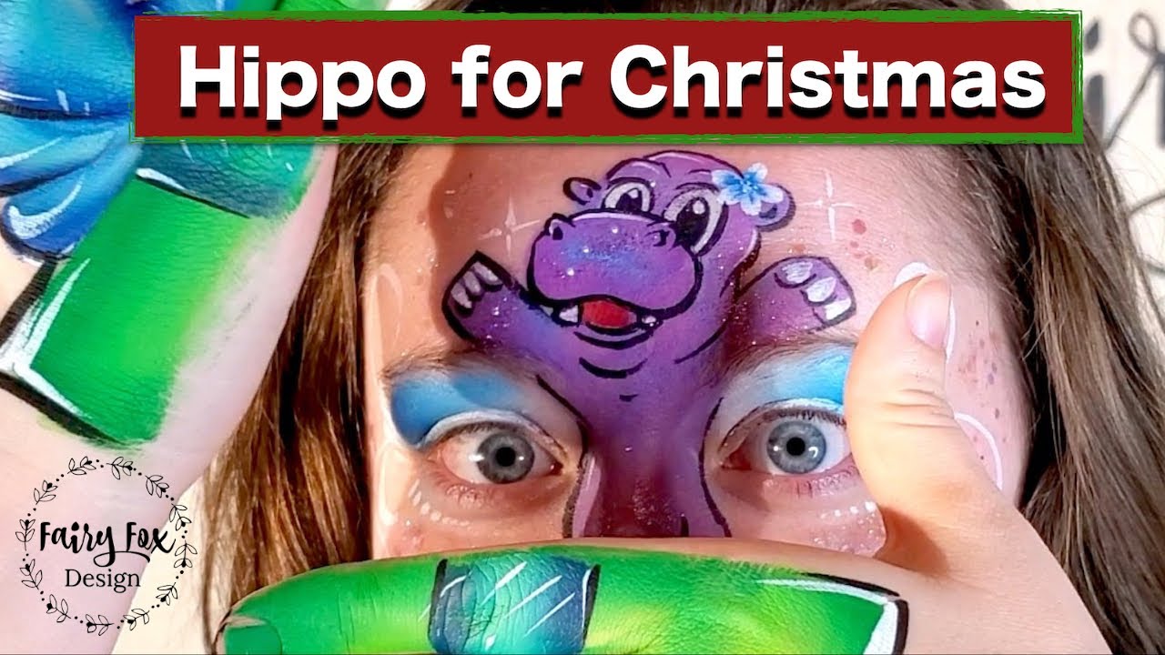 Hippo Face Painting