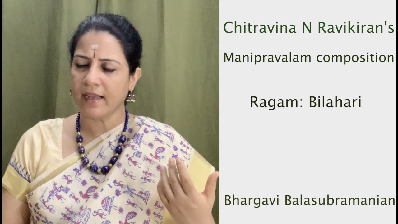 Ravikiran's Kanavilum nanavilum | Bilahari | Manipravalam Composition ...