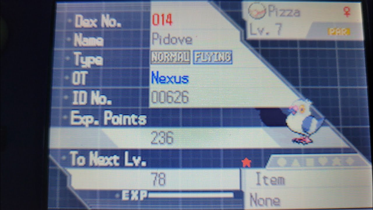 (Phase 2) Shiny 5% Pidove in Black 2 after 7,507 RE's - YouTube