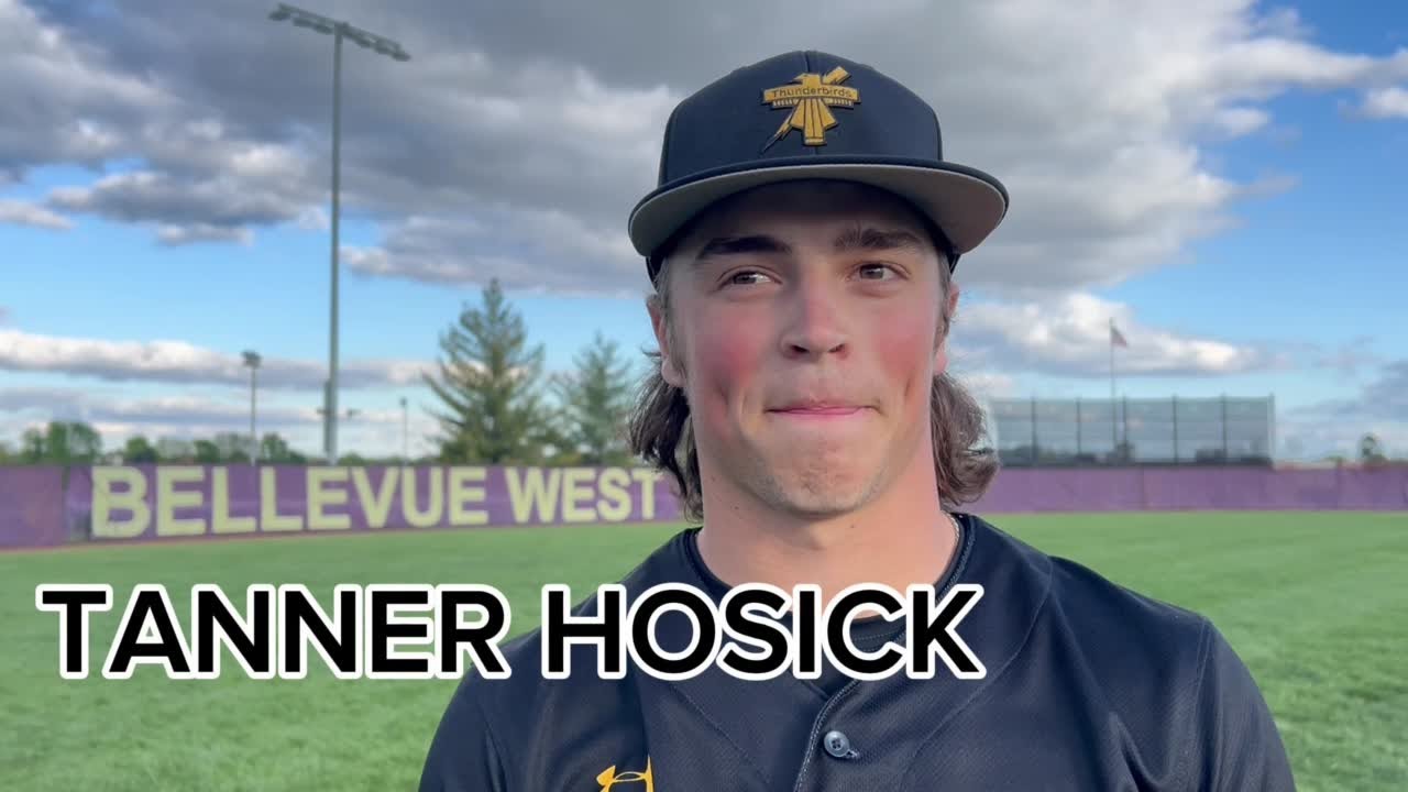 Bellevue West's Tanner Hosick after TBirds punch ticket to state - YouTube