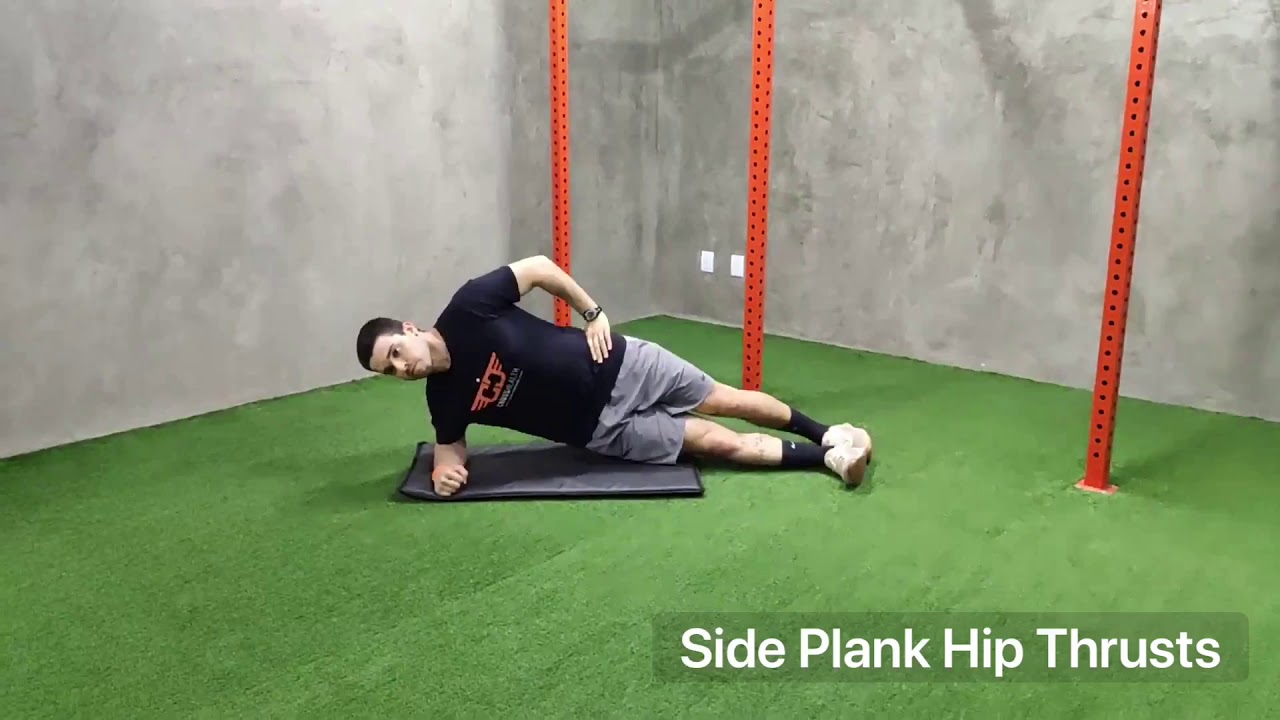 Side Plank Hip Thrusts - YouTube