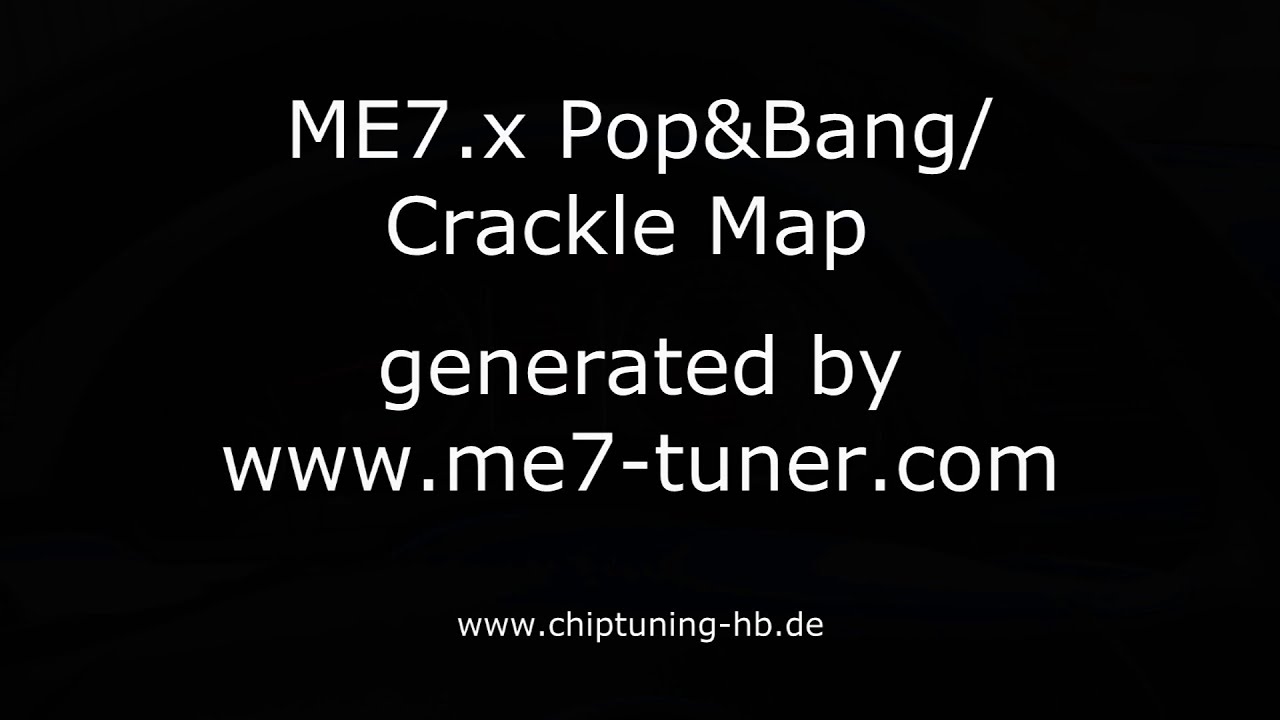 [ME7.x] PopBang&Crackle Map Switchable ME7 1.8T - (me7-tuner.com) - YouTube