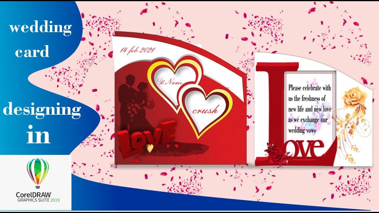 Corel Draw x7 || Marriage Invitation Designing || Best Designing ...