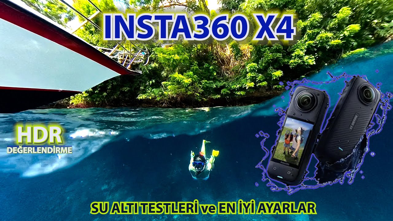 INSTA360 X4 Su altı Testleri ve En iyi Su altı Ayarları 4k HDR izle ...