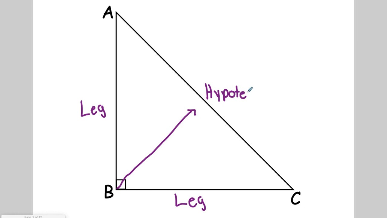 Pre Algebra - Lesson 10-4: Pythagorean Theorem - YouTube