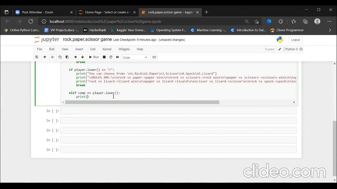 Developing ‘Rock, Paper, Scissors, Spock and Lizard’ game using Python ...