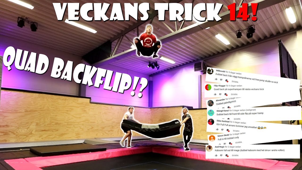 QUAD BACKFLIP!? Veckans Trick #14! - YouTube