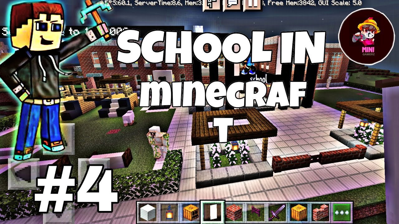 #4 TODAY I Make school in Minecraft. Step by step process of school # ...