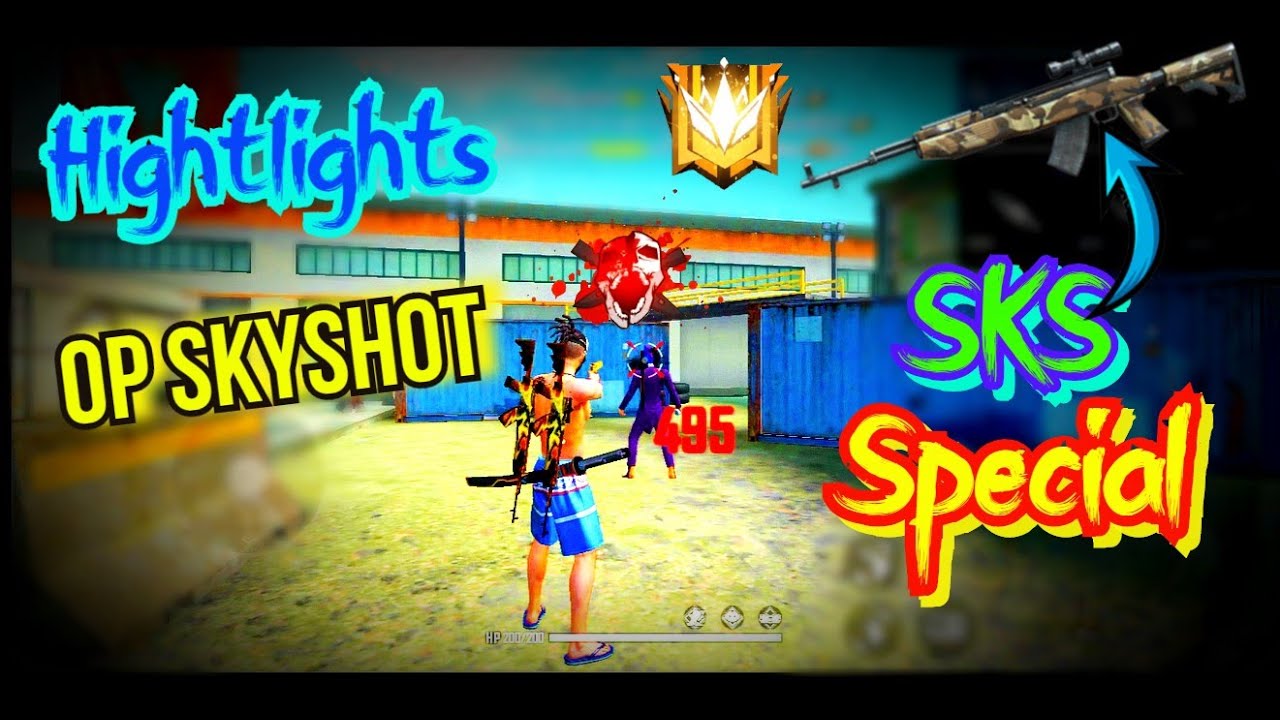 OP Skyshot 😍💥 || Free Fire Highlights 🔥🔥 || SKS Special 😎💥 - YouTube