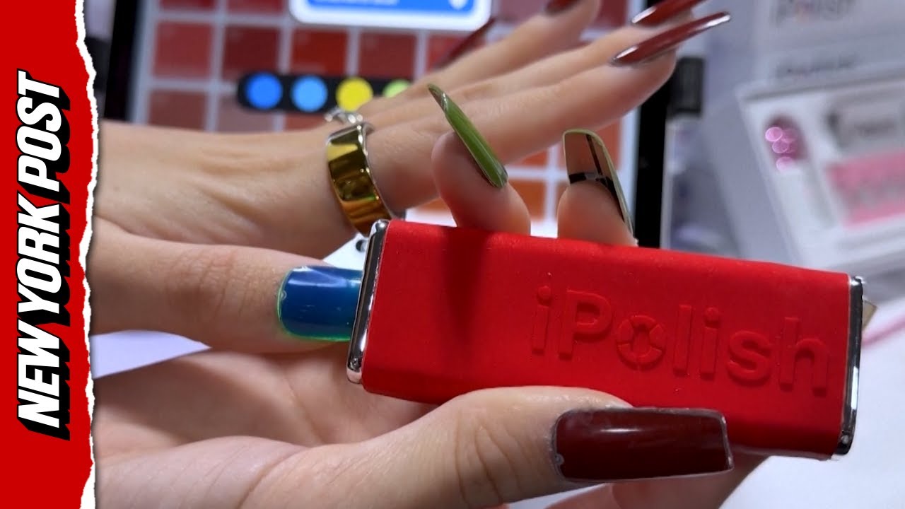 Color-changing smart nails unveiled at CES - YouTube