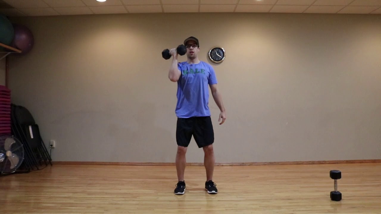 Standing One Arm Dumbbell Arnold Press - YouTube