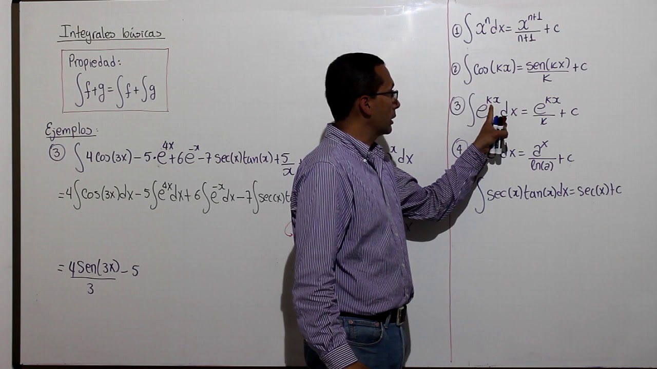 integrales basicas - integral de una suma - ejemplo 3 - YouTube