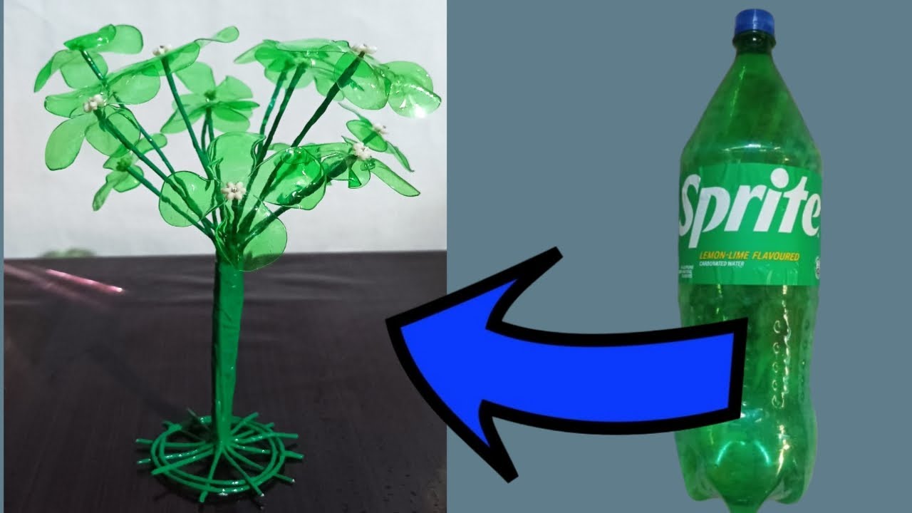 How to make beautiful flower from empty Sprite bottle || Room Decor ...