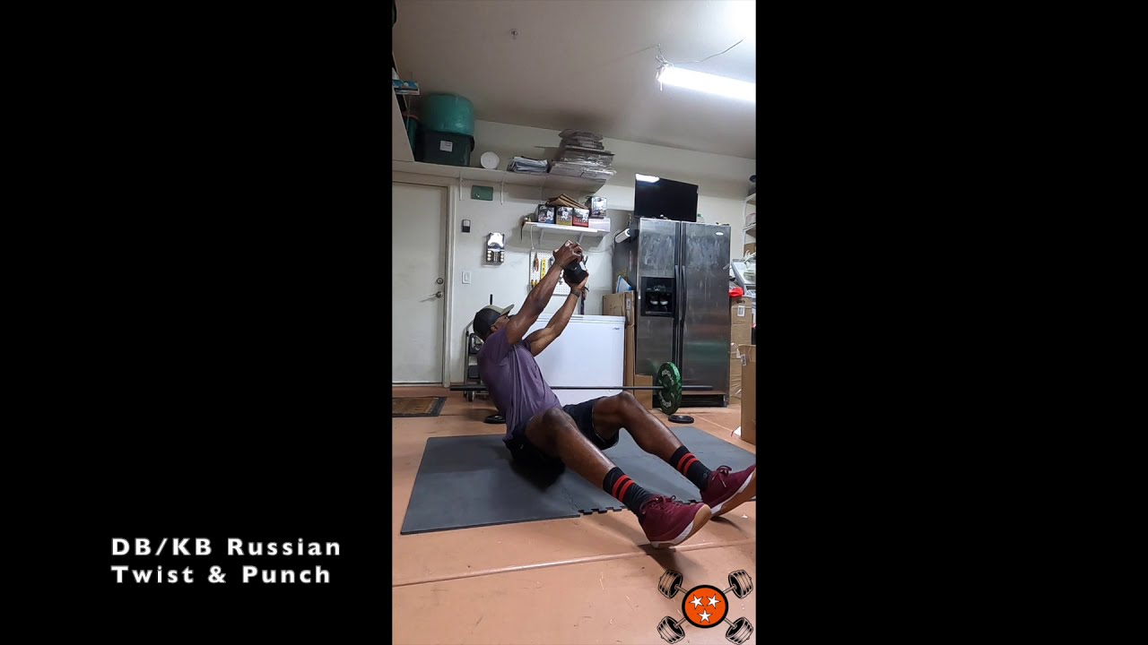 DB/KB Russian Twist & Punch - YouTube