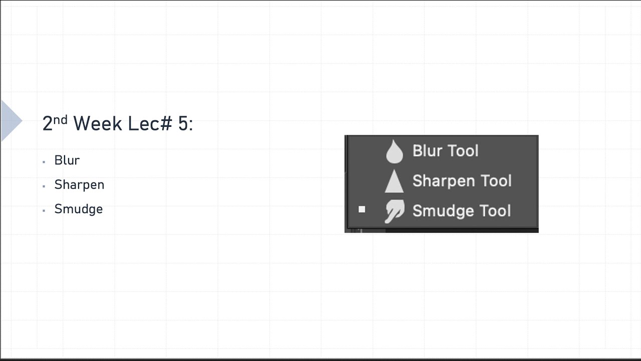 Lecture# 11 | Blur, Sharpen, Smudge tools - Adobe Photoshop for ...
