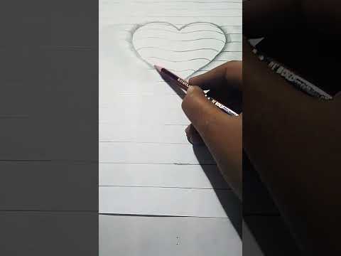 3D hart drawing #easy hart #drawing #short #hart drawing #youtube short ...